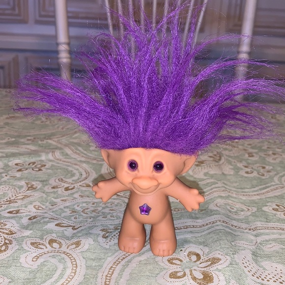 ace | Other | 3 Ace Treasure Troll Purple Hair Eyes And Star Shaped ...